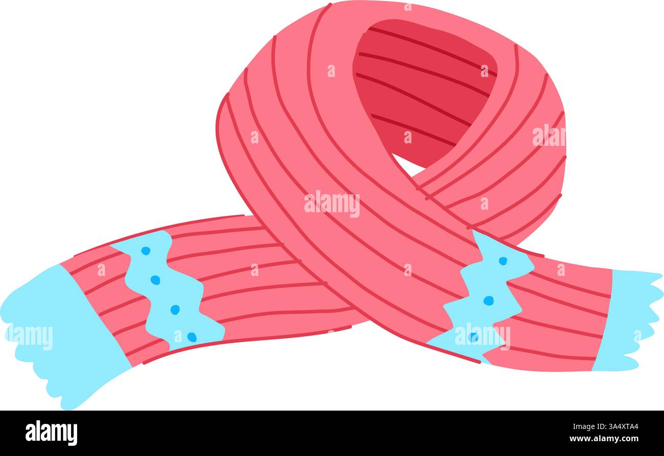 fashion scarf kid cartoon vector illustration Stock Vector Image & Art ...