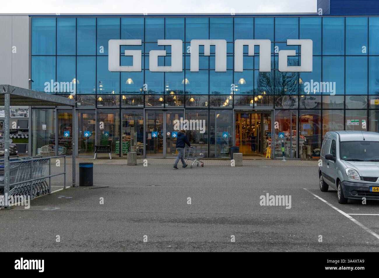 Gamma store logo above the entrance, GAMMA is a Dutch Hardware store ...
