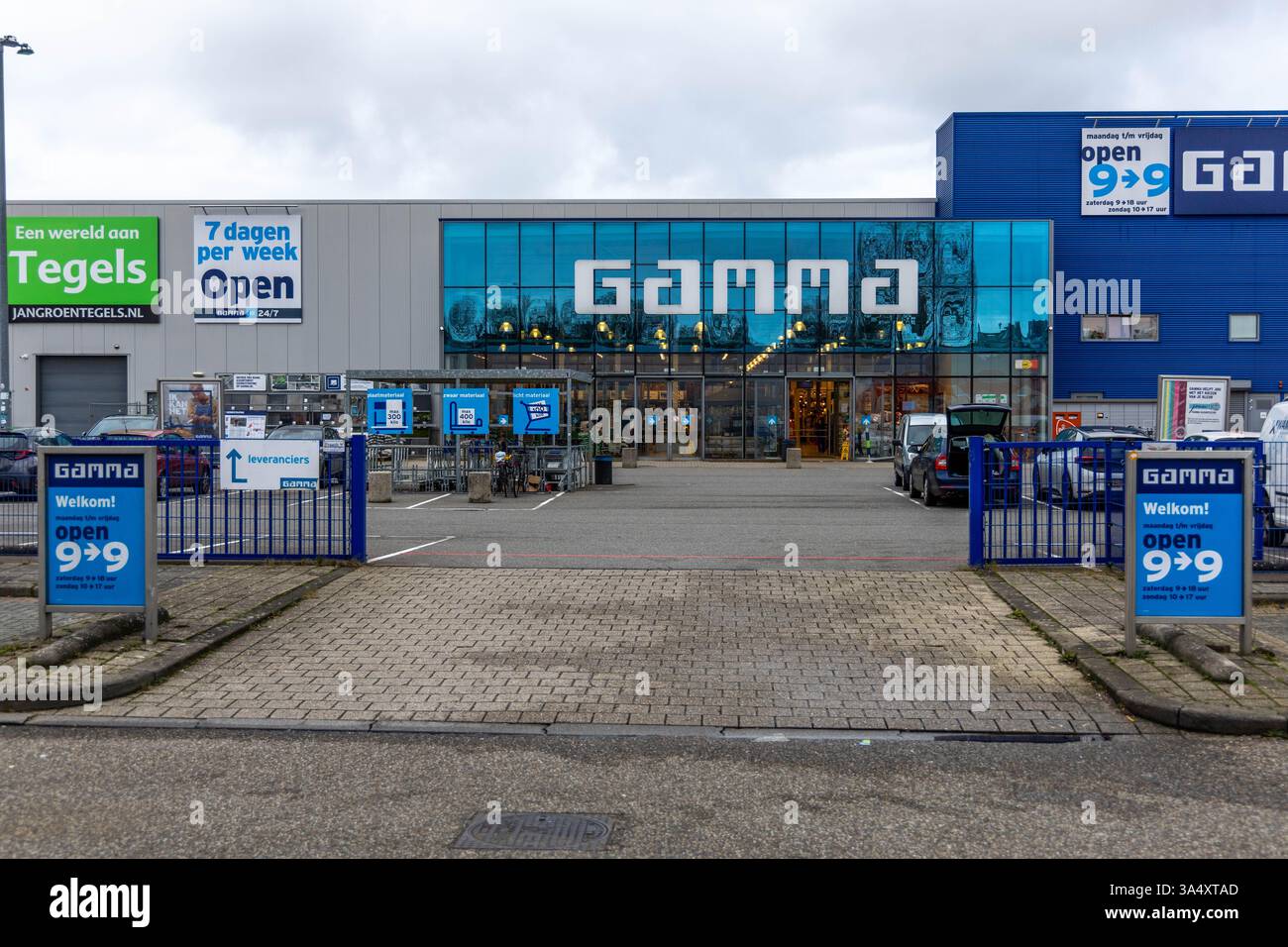 Gamma store logo above the entrance, GAMMA is a Dutch Hardware store ...