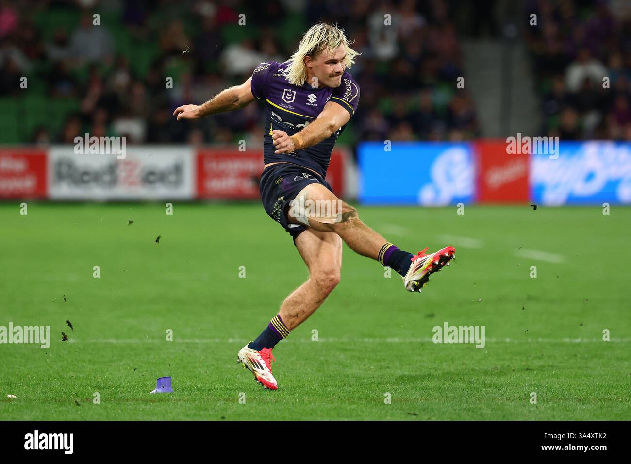 Melbourne, Australia. 20th Mar, 2025. Ryan Papenhuyzen of the Storm ...