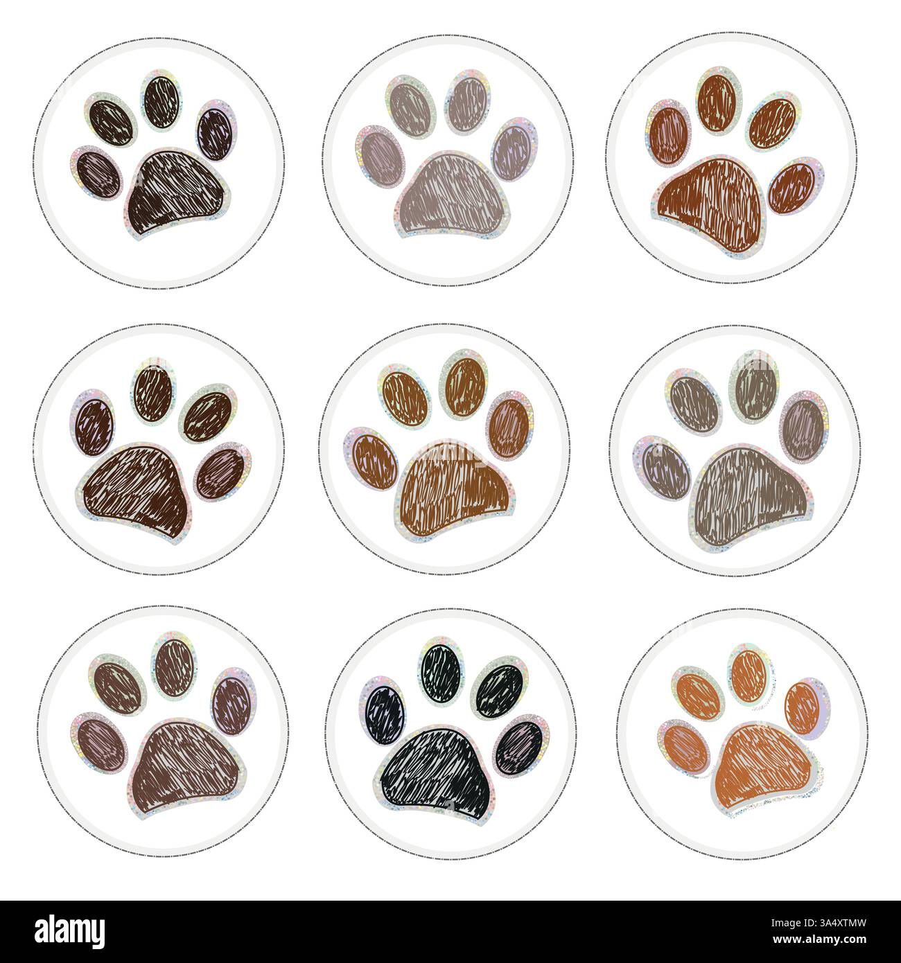 Cute doodle sticker cartoon Stock Vector Images - Alamy