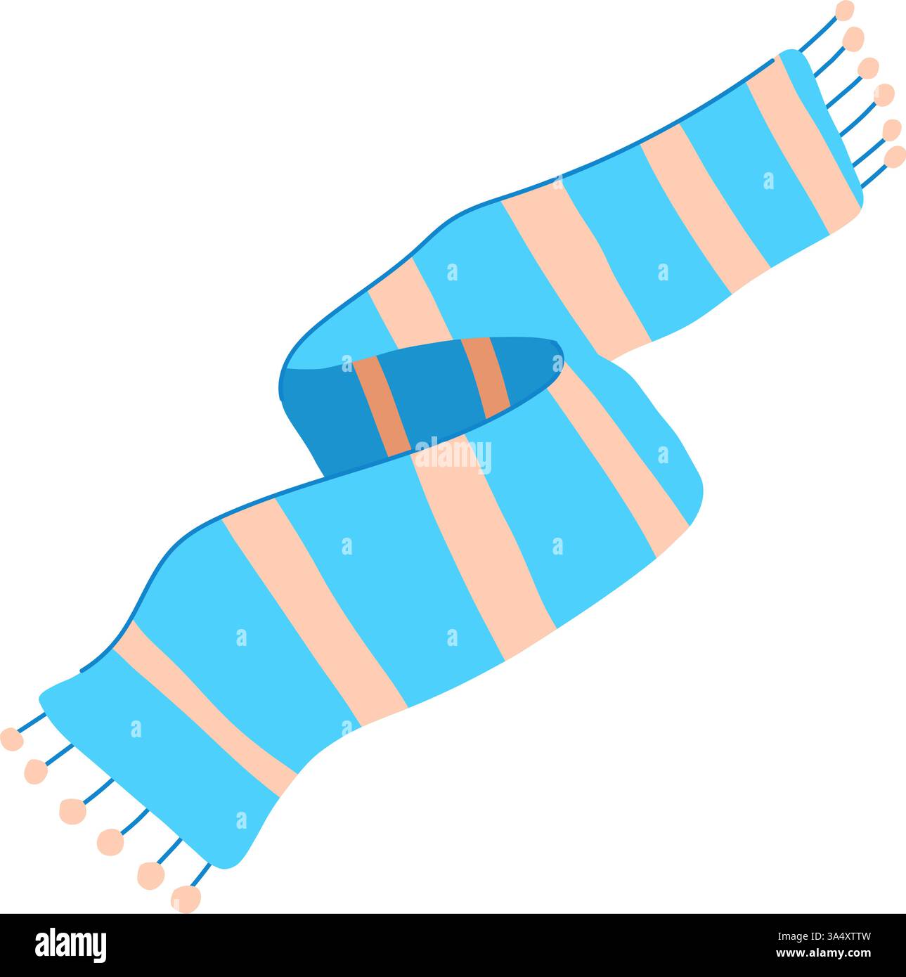 cashmere scarf kid cartoon vector illustration Stock Vector Image & Art ...