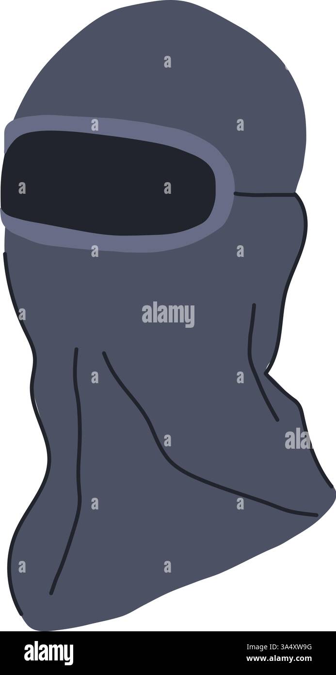 protection ski mask cartoon vector illustration Stock Vector Image ...