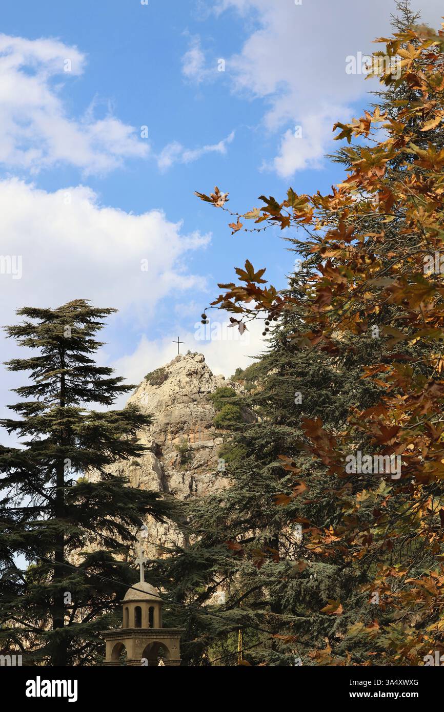 A cross on top of a hill in Lebanon Stock Photo - Alamy