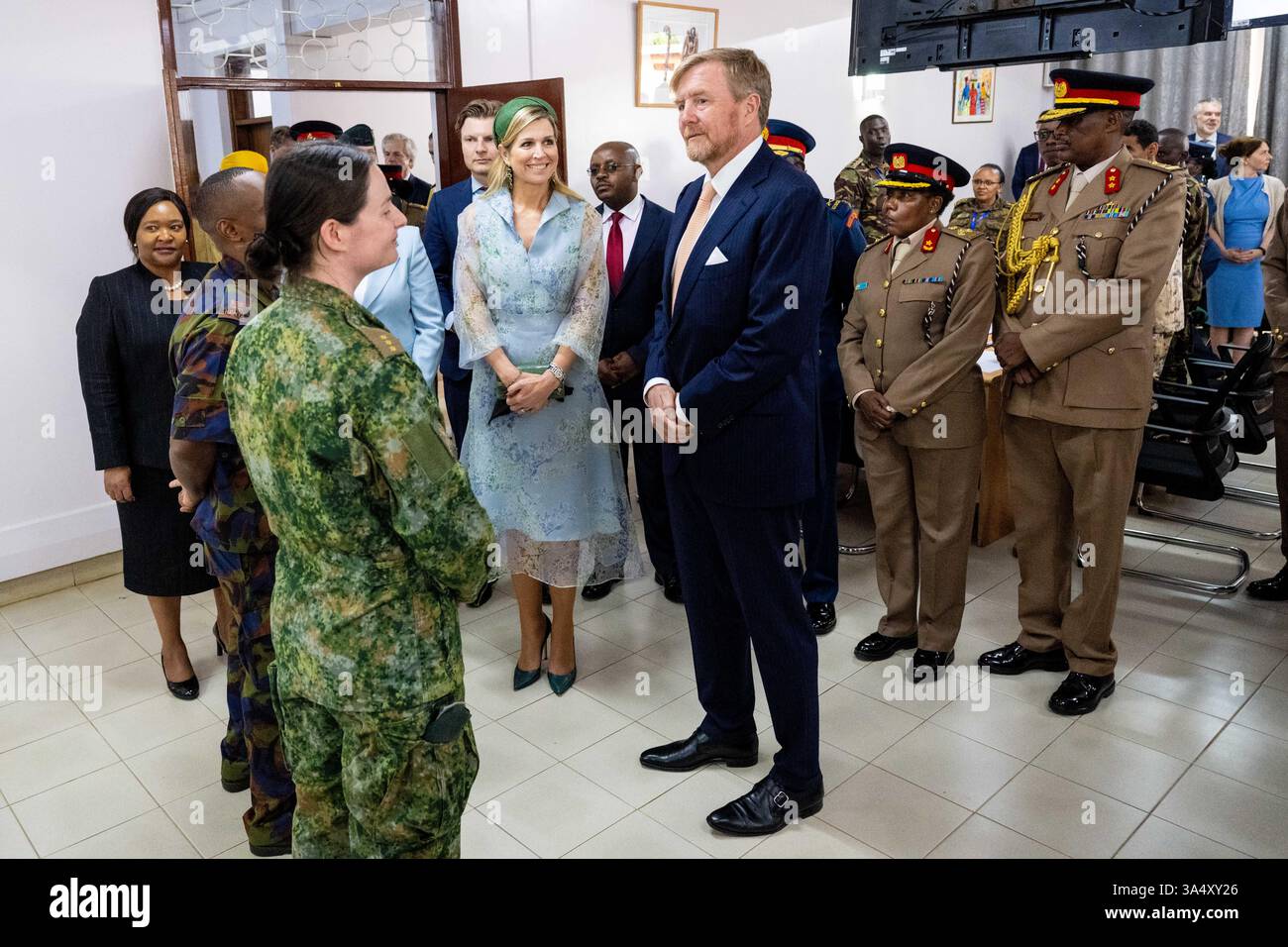 King Willem-Alexander and Queen Maxima during a visit to International ...