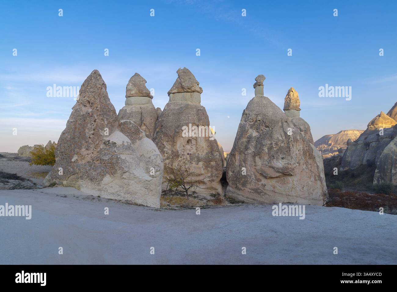 Turkey, Cappadocia. Group of phallic shaped fairy chimney rock ...