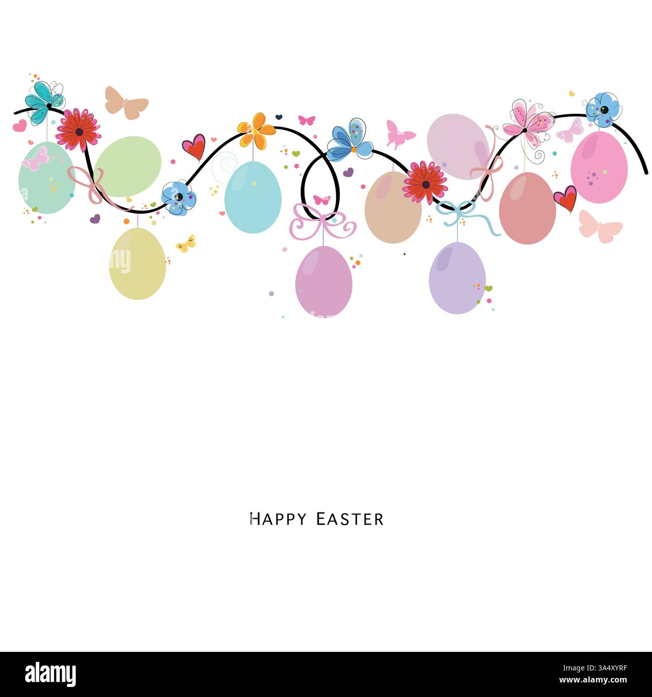 Border banner easter eggs Stock Vector Images - Alamy