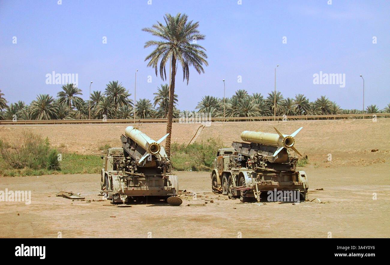 24th April 2003 Abandoned Russian 9P113 TEL missile launchers loaded ...