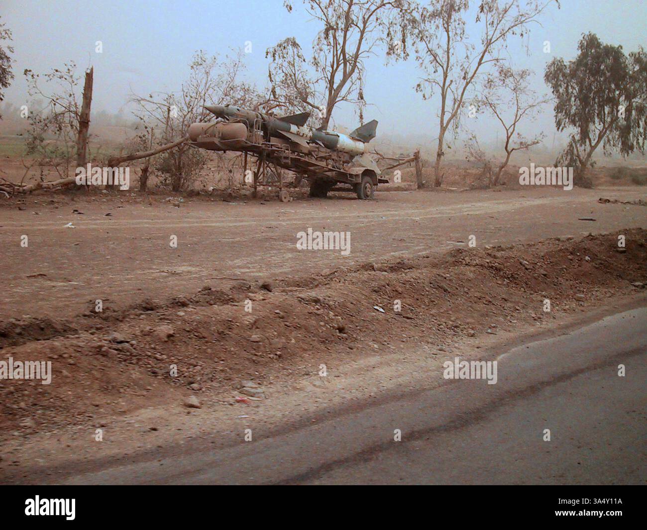 26th April 2003 An abandoned Iraqi SA-2 "Guideline" missile on its ...