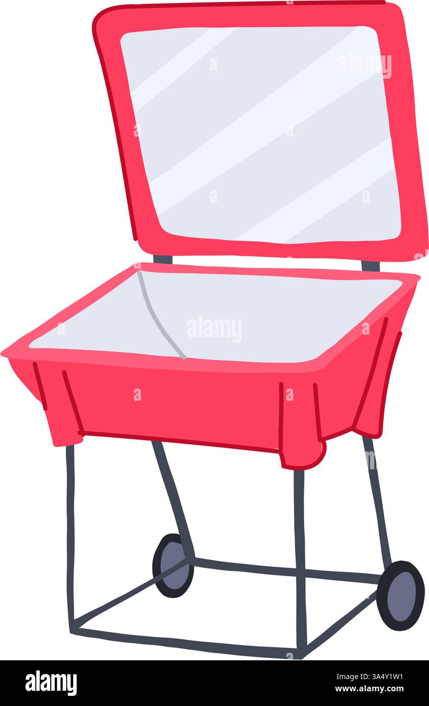 food solar powered oven cartoon vector illustration Stock Vector Image ...