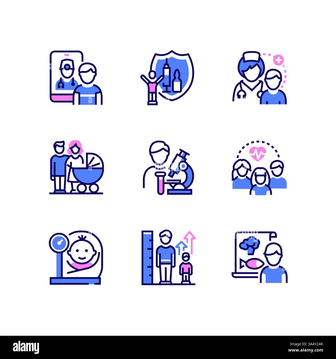 Measure height child parent Stock Vector Images - Alamy