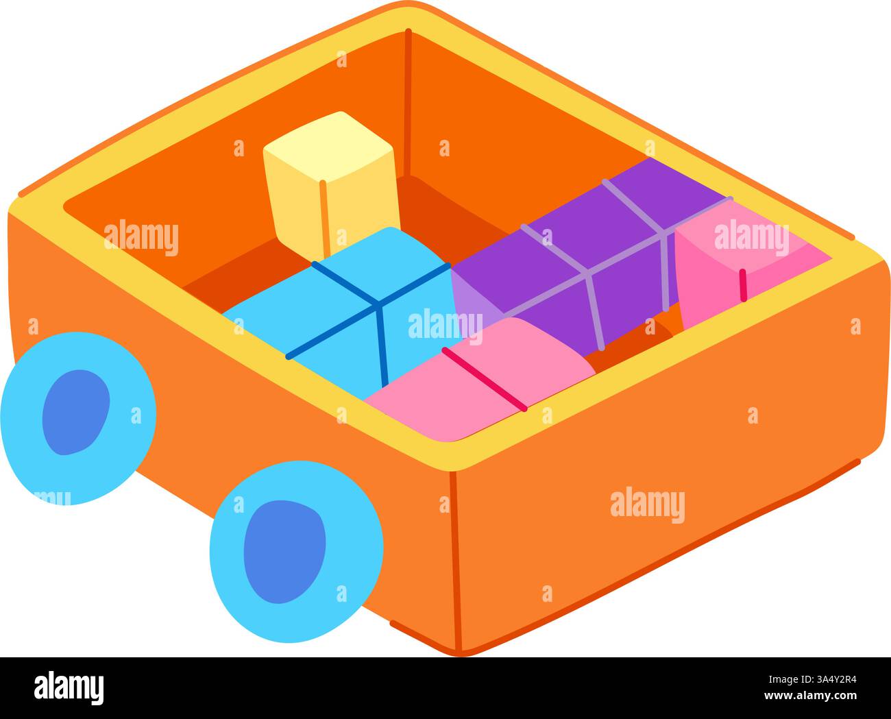 montessori stacking toy cartoon vector illustration Stock Vector Image ...