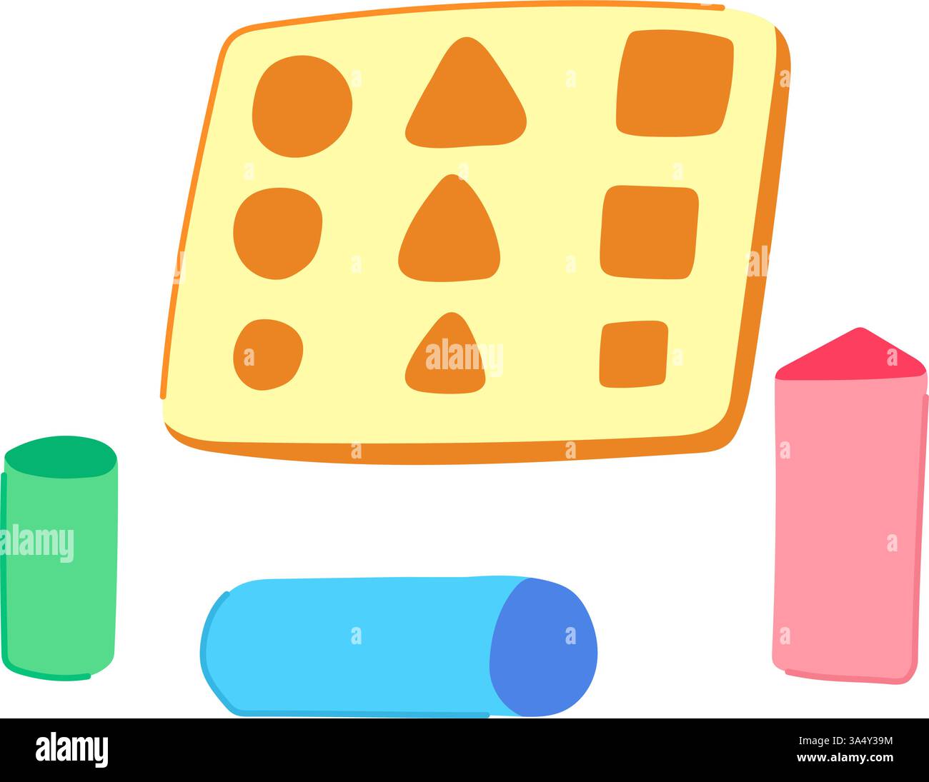 building stacking toy cartoon vector illustration Stock Vector Image ...