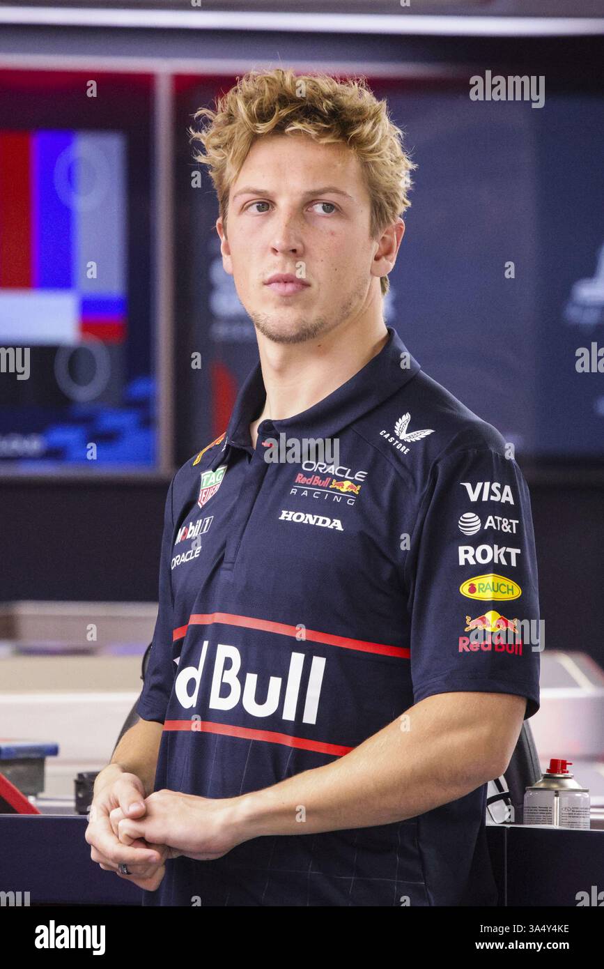 LAWSON Liam (nzl), Red Bull Racing RB21, portrait, during the Formula 1 Heineken Chinese Grand ...