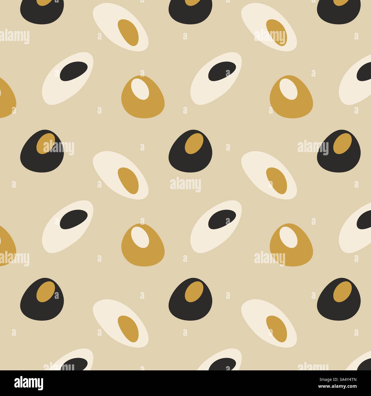 Abstract pattern of harmonious forms, gold and black. Vector ...