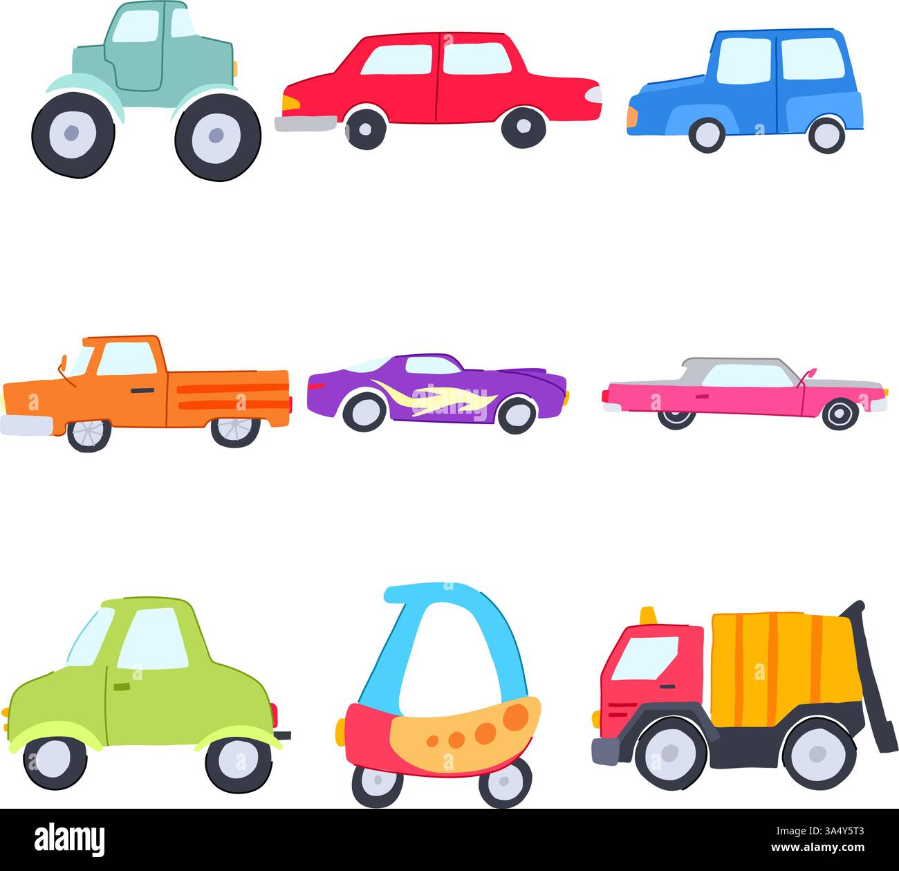 toy car set cartoon vector illustration Stock Vector Image & Art - Alamy