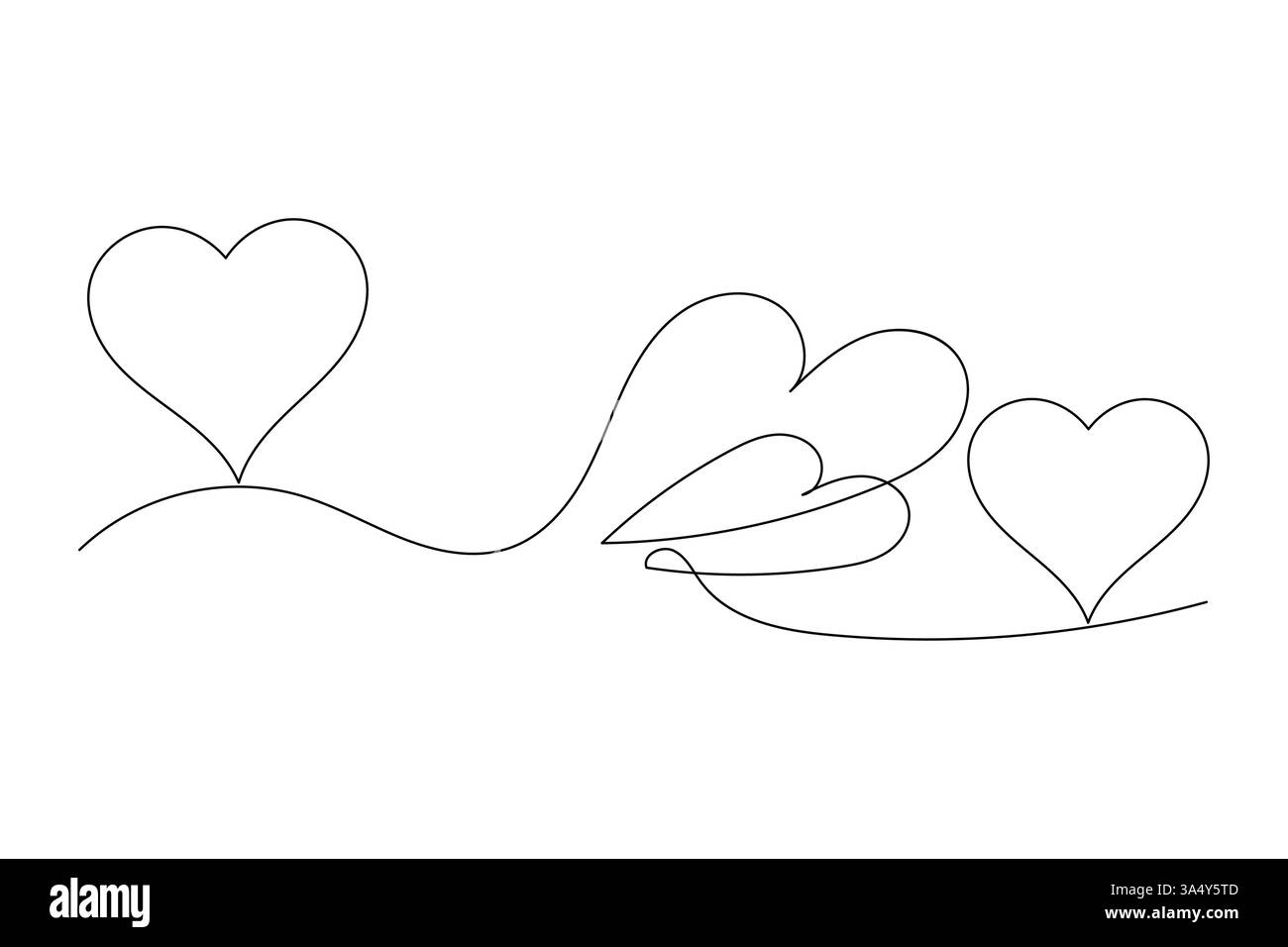Love shape single line art and isolated minimalist outline vector icon ...