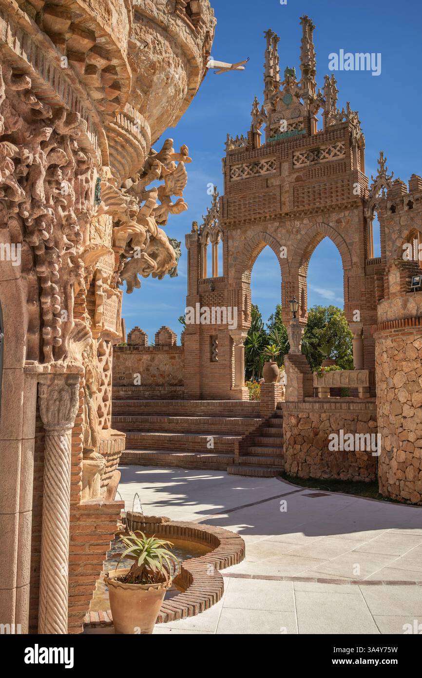 Vertical Monument of Castillo de Colomares in Costa del Sol in Southern ...