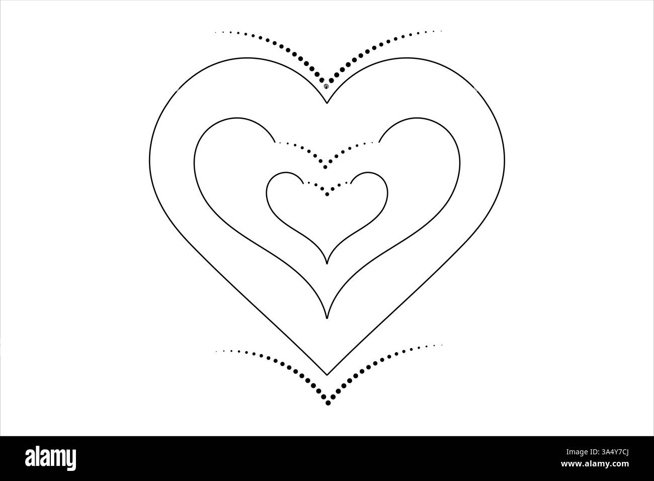 Love shape single line art and isolated minimalist outline vector icon ...