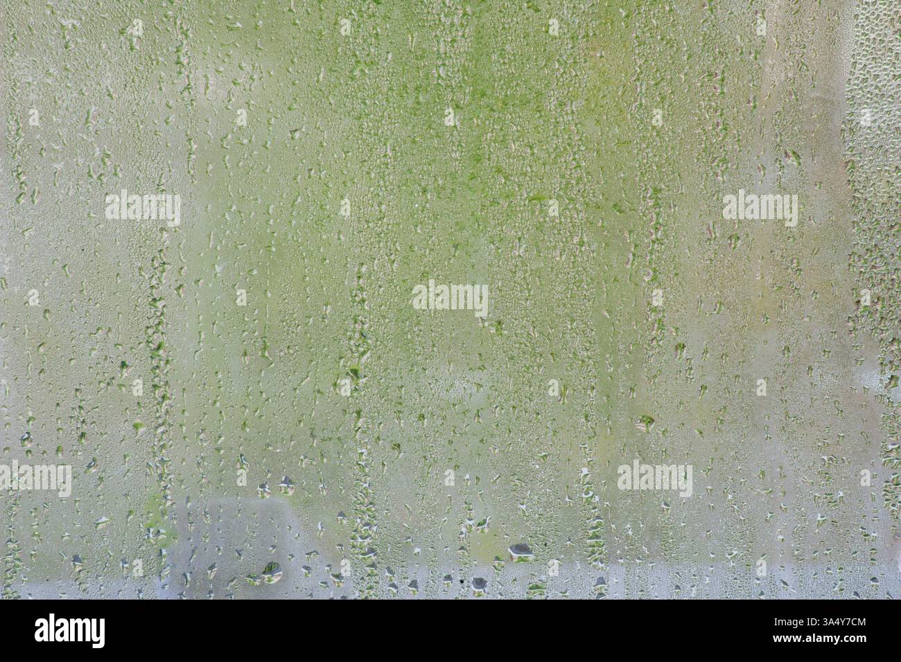 Wet raindrop background for window overlay, spring weather concept ...