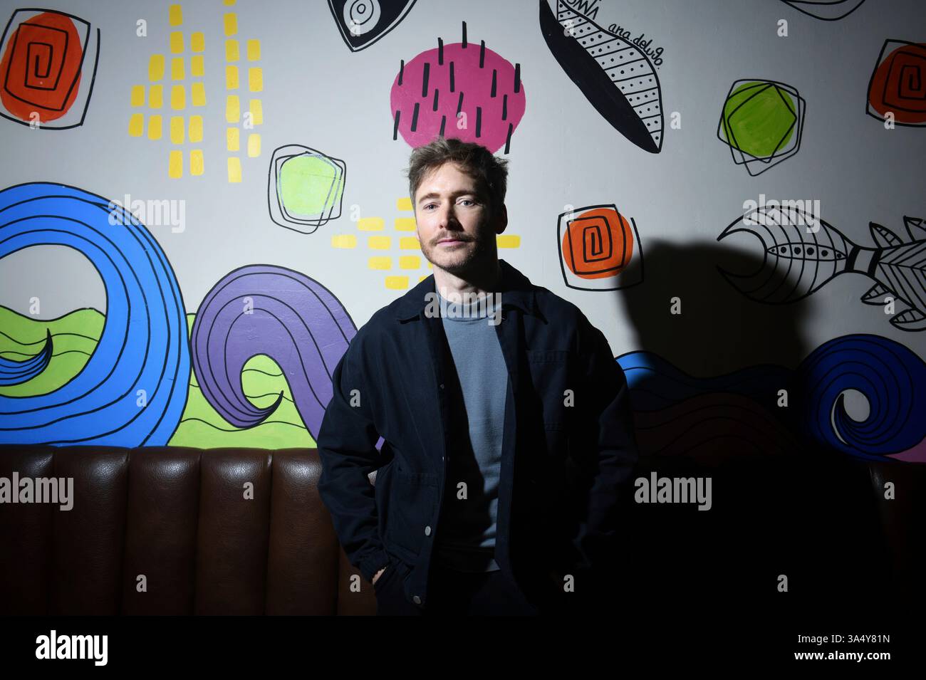 Actor Pablo Rivero poses for Europa Press on March 20, 2024, in Madrid ...