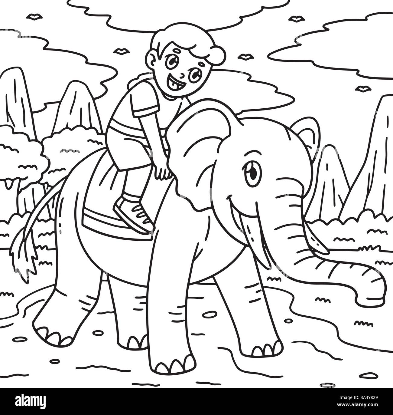 Boy elephant Black and White Stock Photos & Images - Alamy
