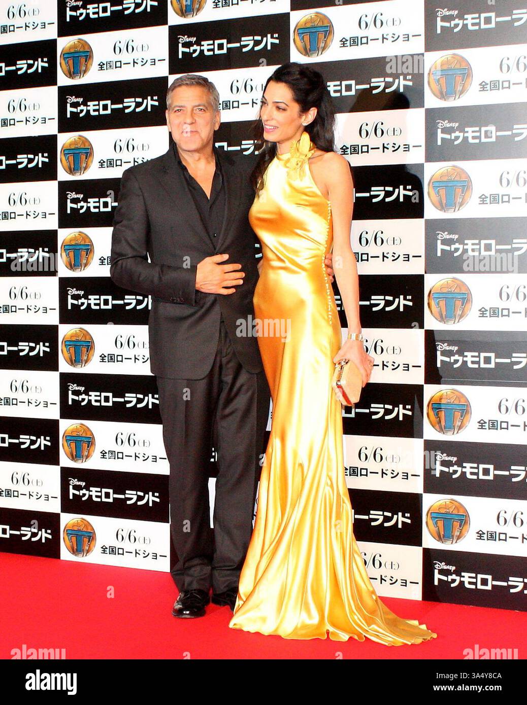 George Clooney and Amal Clooney at the premiere of 'Tomorrowland' at ...