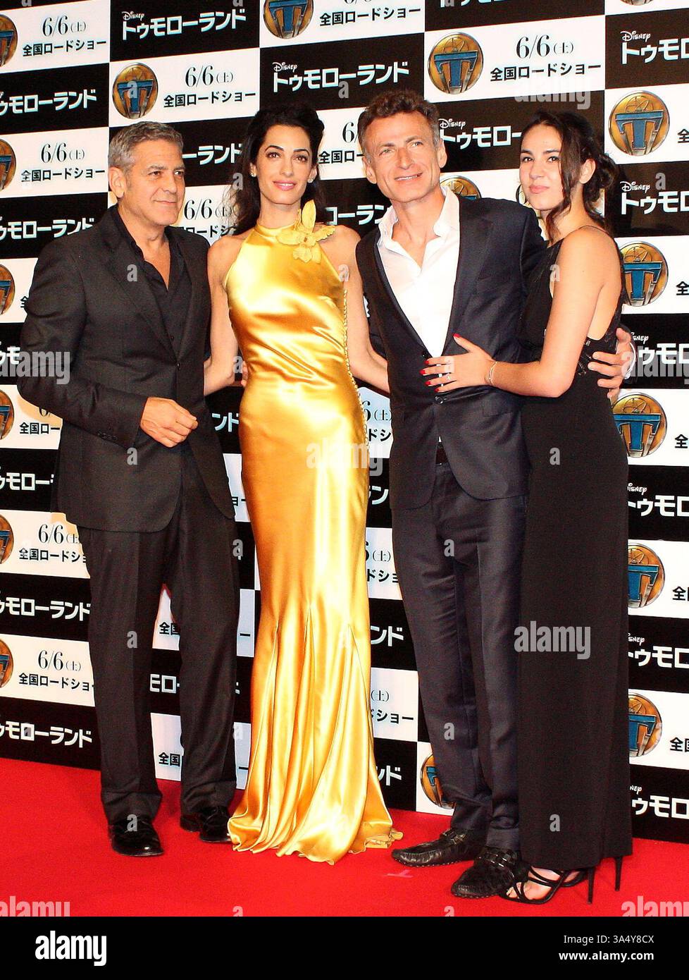 George Clooney and Amal Clooney with Samer Alamuddin and his wife at ...