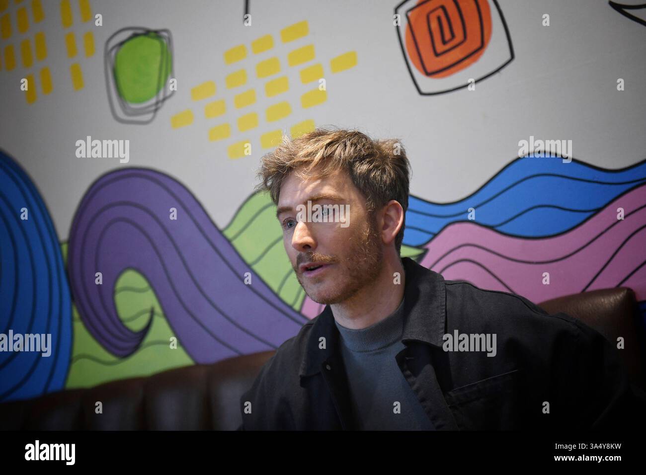 The actor Pablo Rivero during the presentation of his book 'El rebaño ...