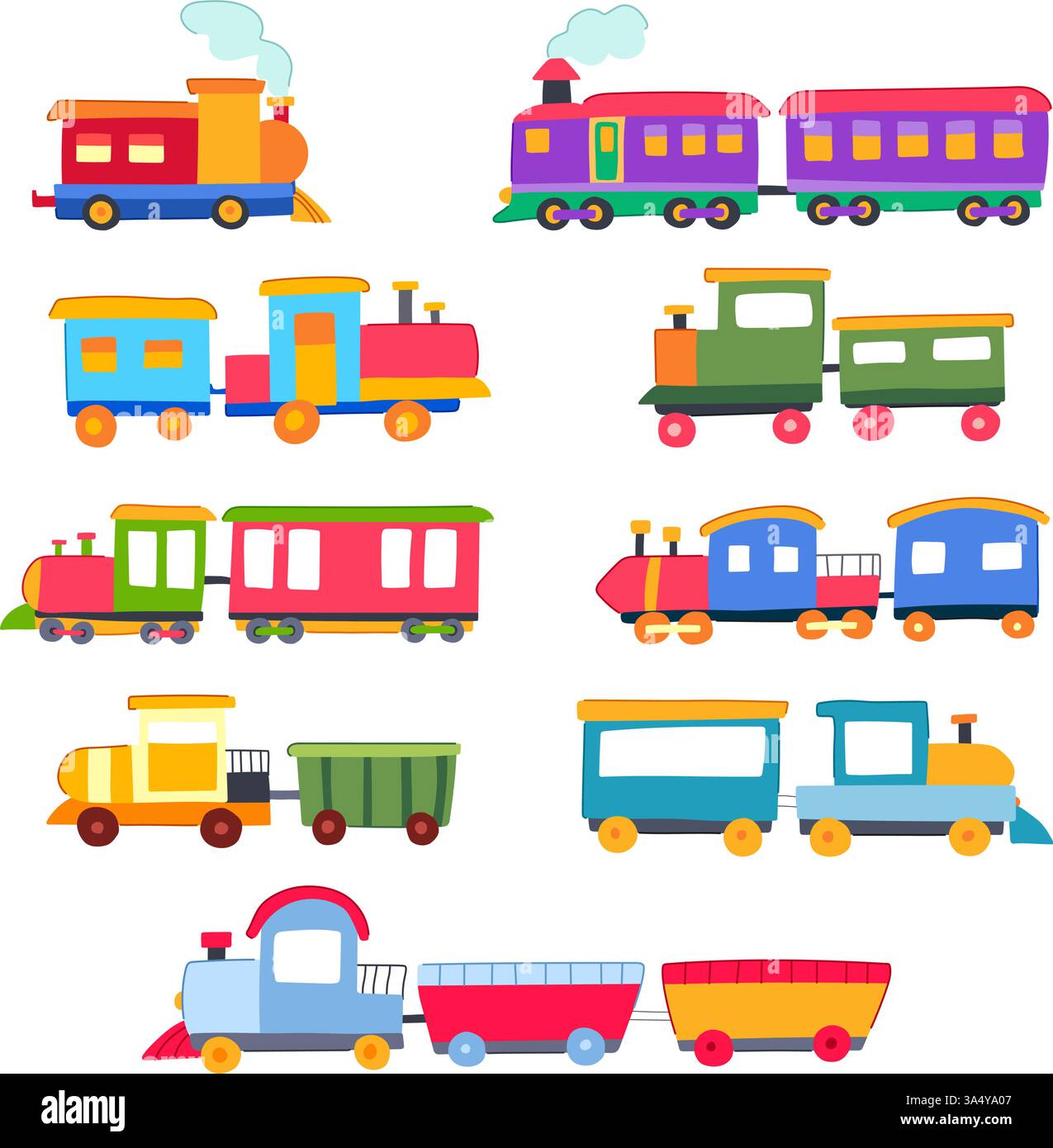 Toy train set magnetic Stock Vector Images - Alamy
