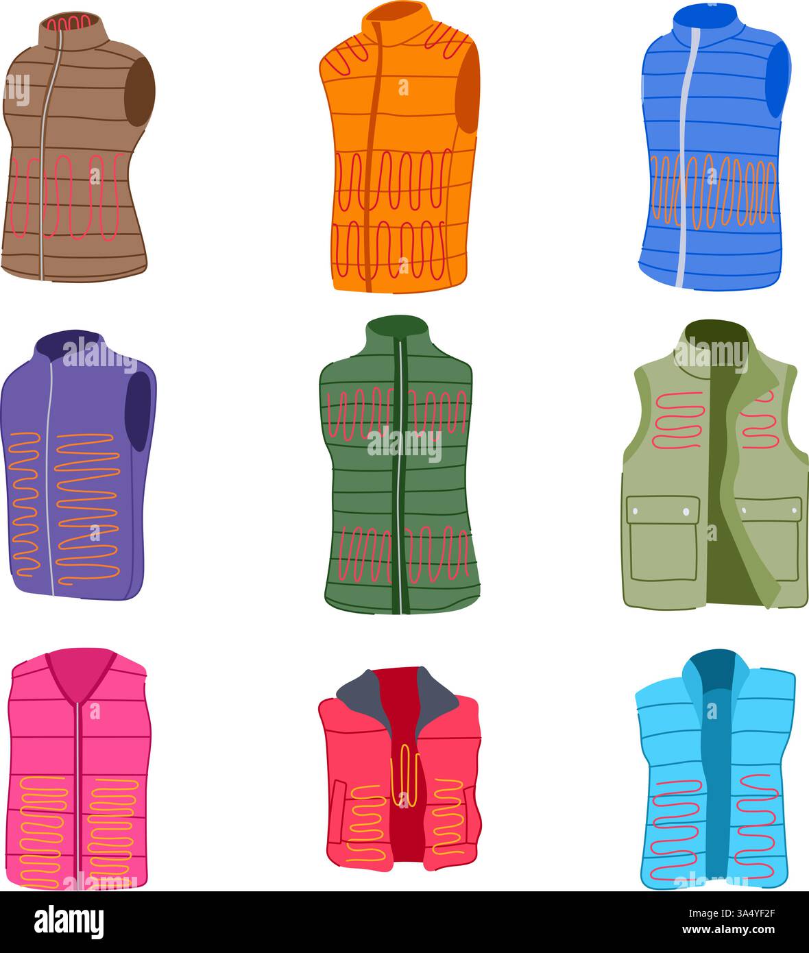 vest heated set cartoon vector illustration Stock Vector Image & Art ...