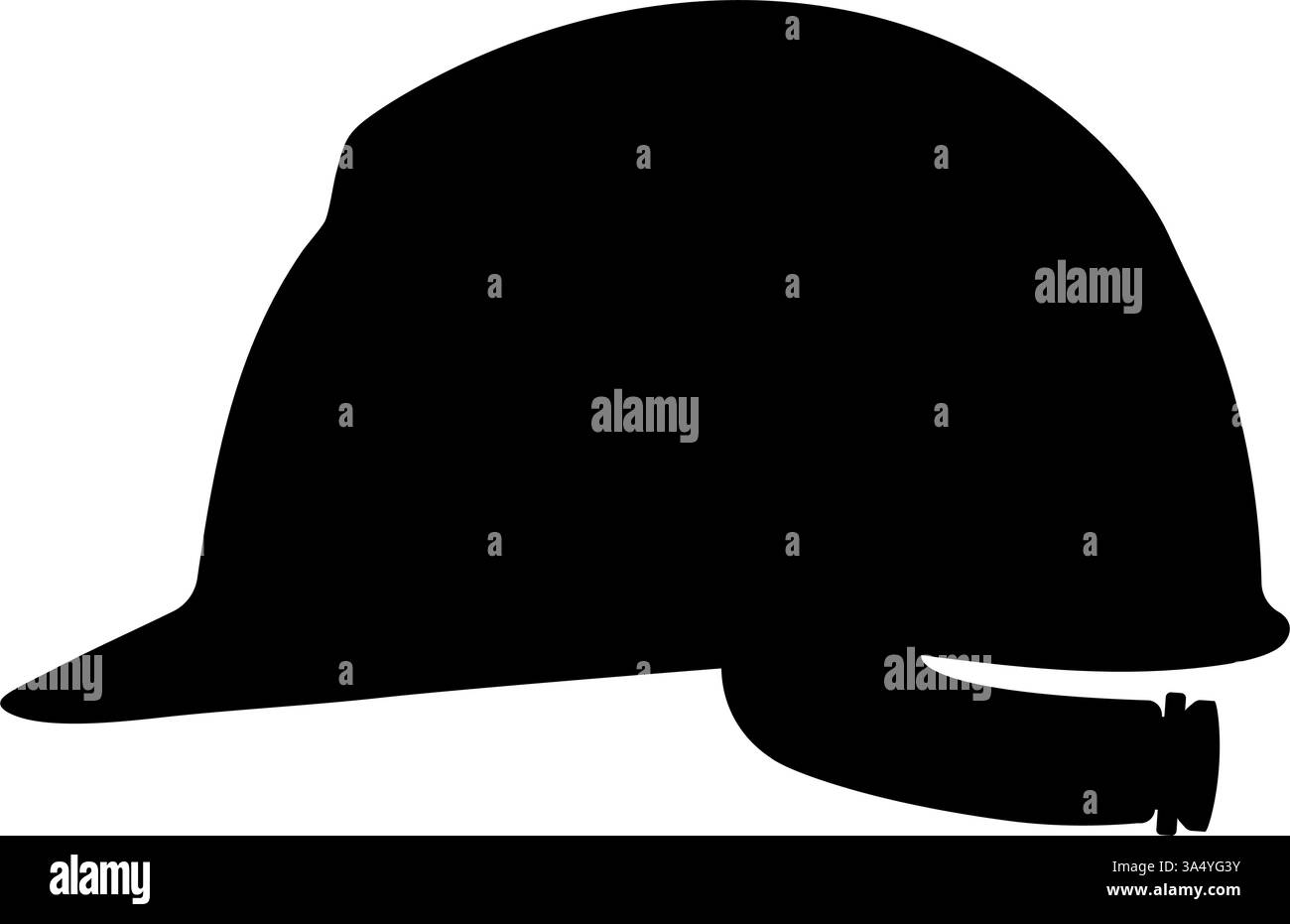 Hard hat silhouette profile view icon symbol. vector illustration Stock ...