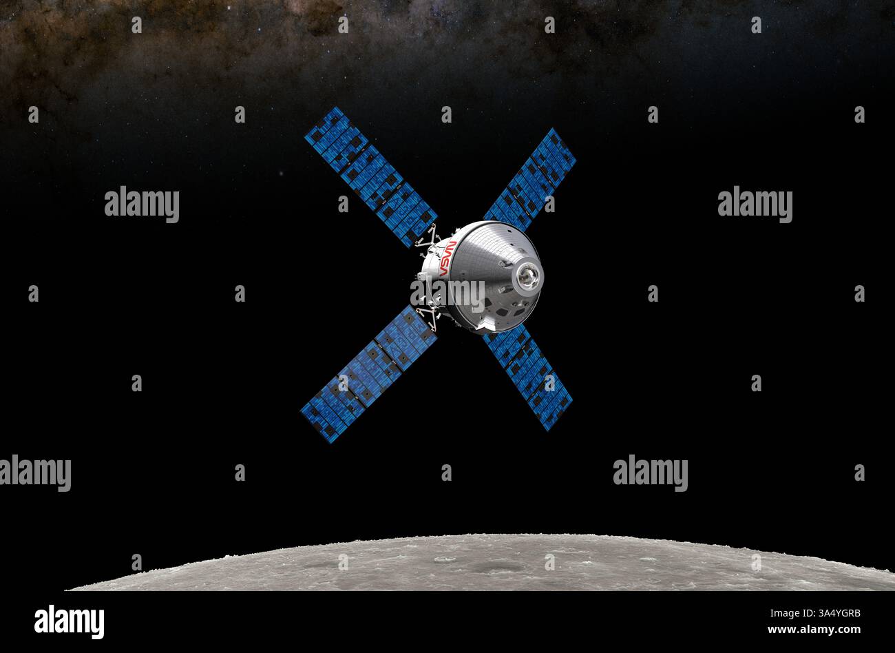 Orion Spacecraft - closeup view 3d illustration Stock Photo - Alamy
