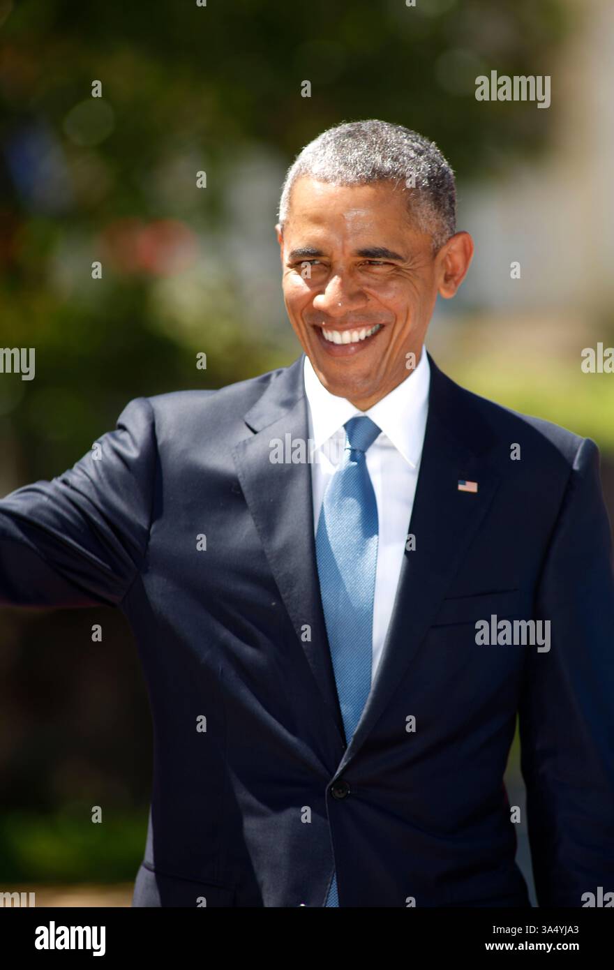 US president Barack Obama attends the G7 Summit at Elmau Castle near ...