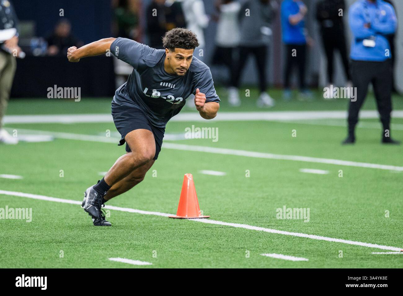 Arizona's Jared Small runs a drill during the Big 12 Conference's NFL ...
