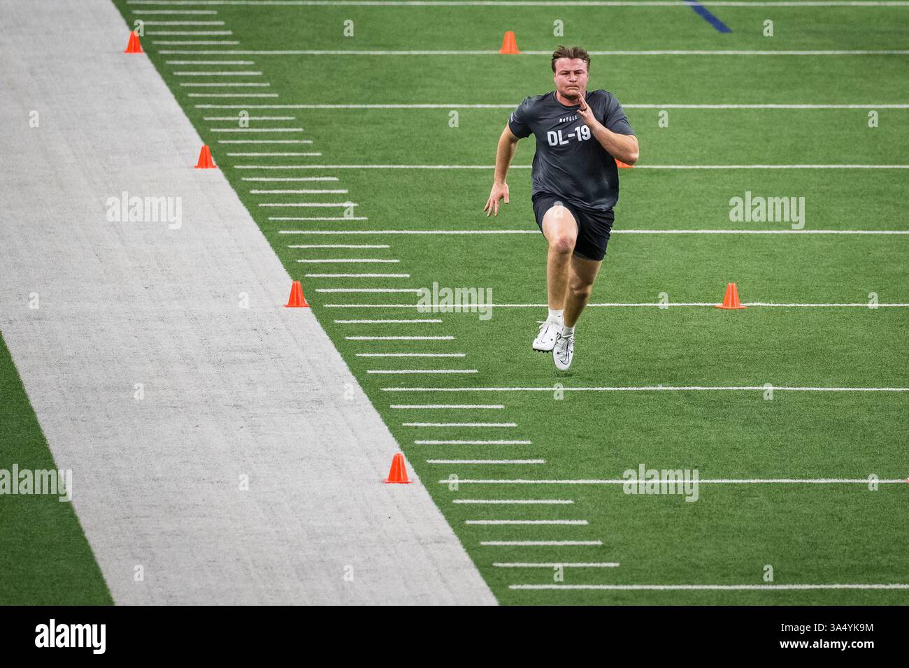 BYU's Blake Mangelson runs a drill during the Big 12 Conference's NFL ...