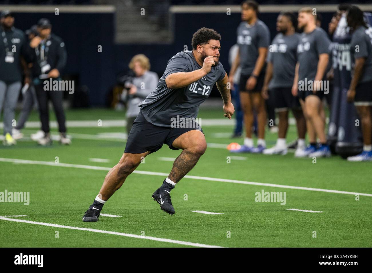 TCU's Caleb Fox runs a drill during the Big 12 Conference's NFL ...