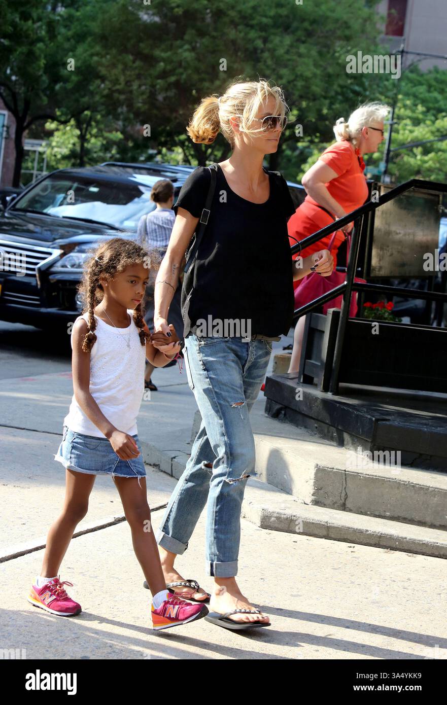 Heidi Klum out and about with her daughter Lou Samuel in Manhattan, New ...