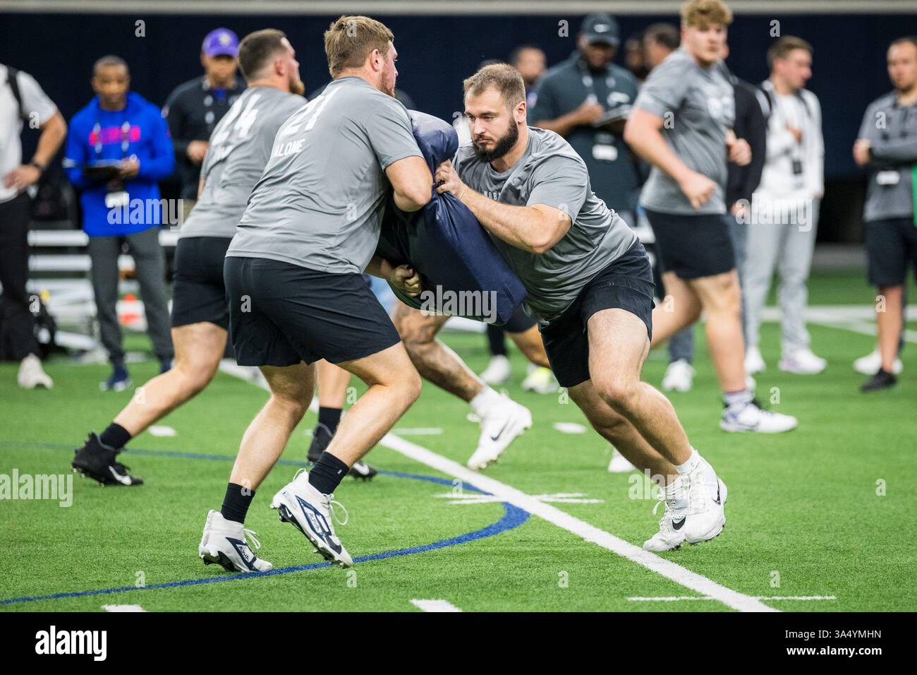 Oklahoma State's Joseph Michalski runs a drill during the Big 12 ...