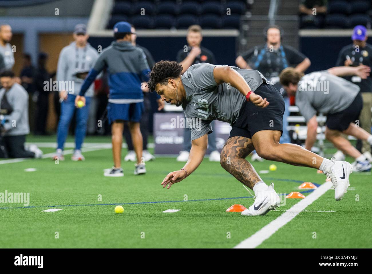 Texas Tech's Caleb Rogers runs a drill during the Big 12 Conference's ...