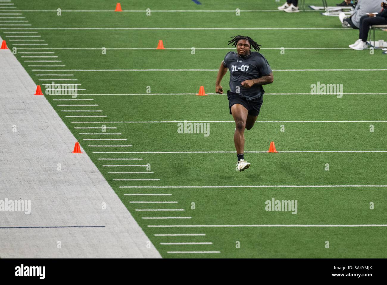 Houston's Keith Cooper runs a drill during the Big 12 Conference's NFL ...