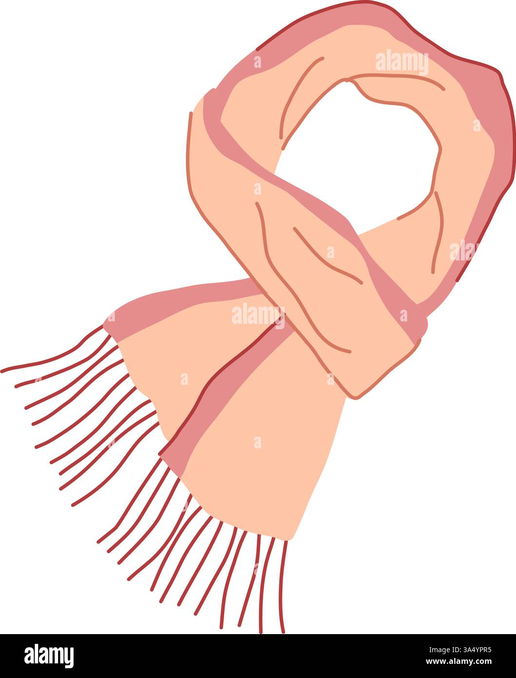 cozy winter scarf man cartoon vector illustration Stock Vector Image ...