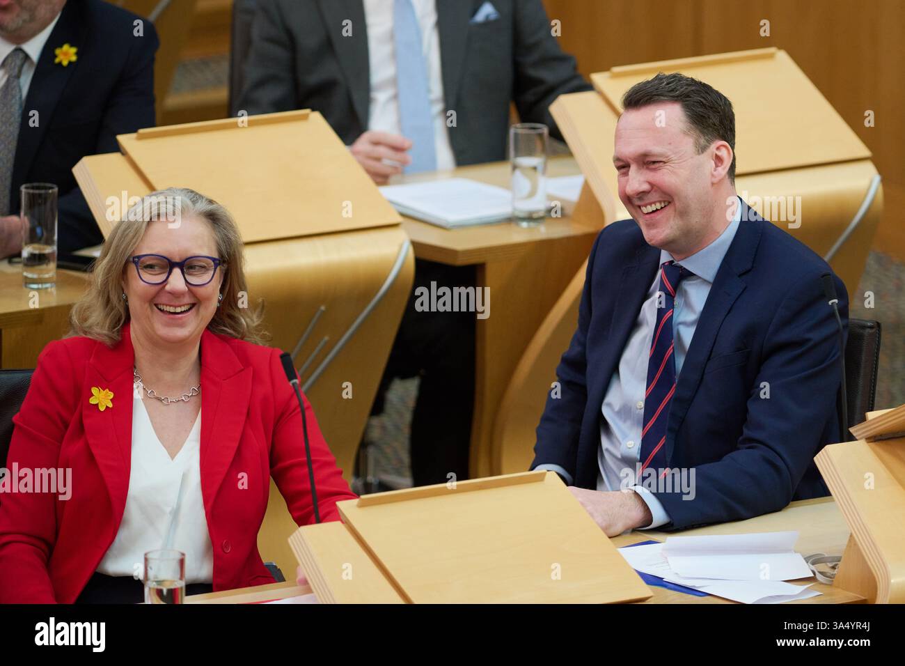 Edinburgh Scotland, UK 20 March 2025. Rachael Hamilton and Russell ...