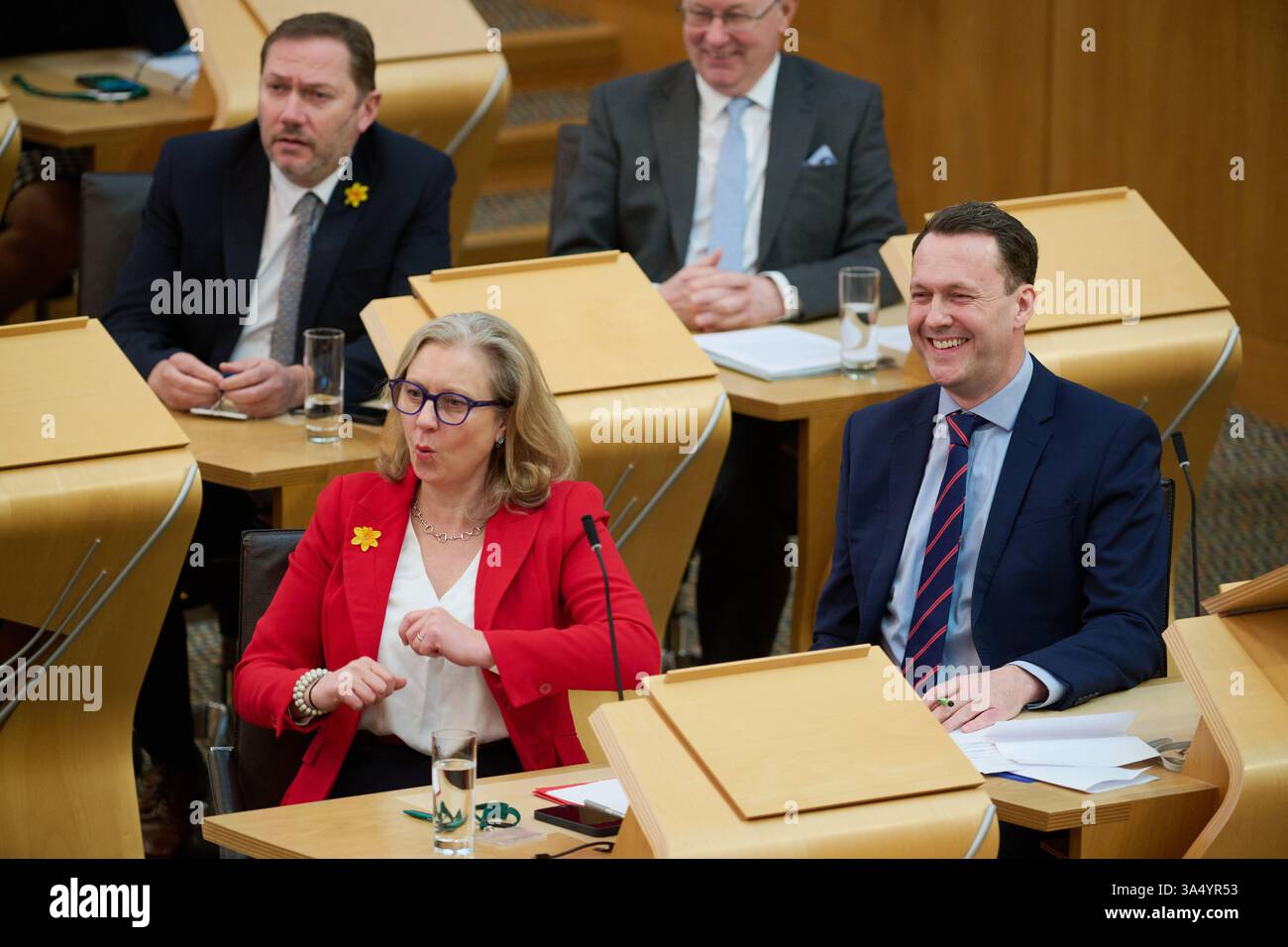 Edinburgh Scotland, UK 20 March 2025. Rachael Hamilton and Russell ...