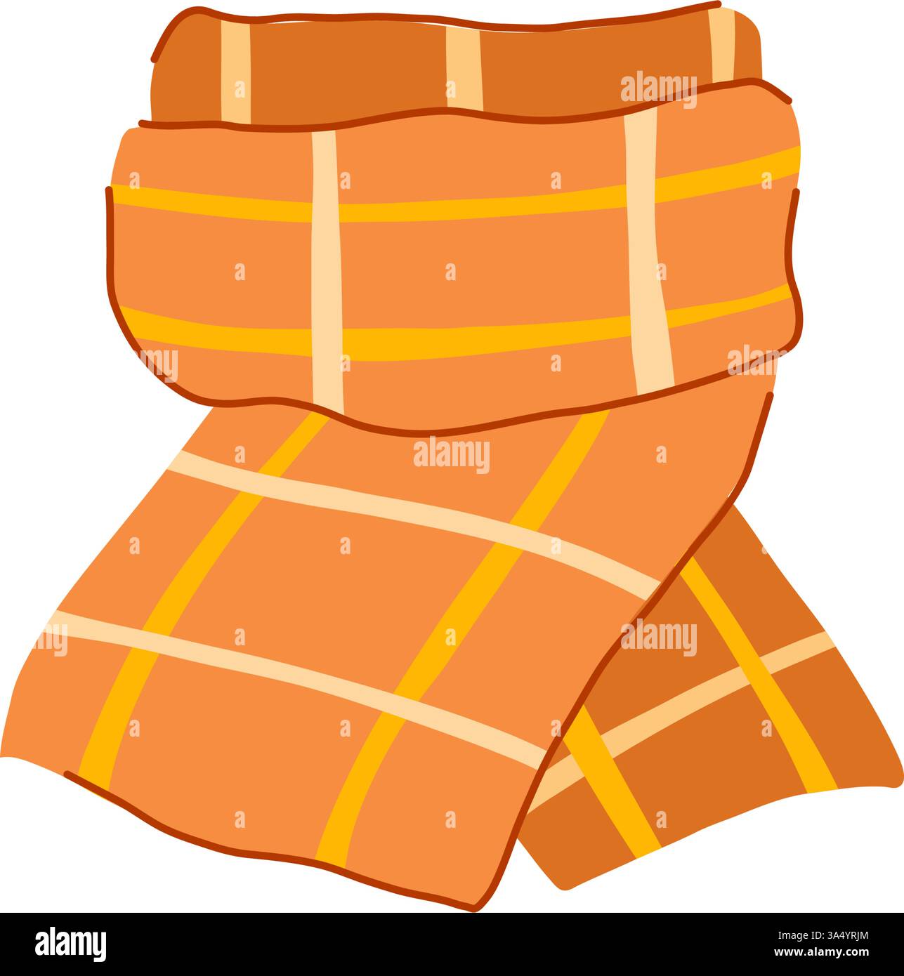 knit winter scarf man cartoon vector illustration Stock Vector Image ...