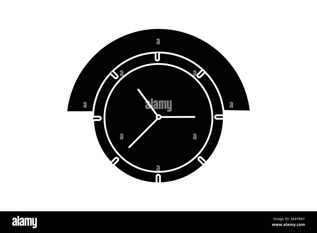 Clock Silhouette Vector Minimalist style isolate outline vector icon ...