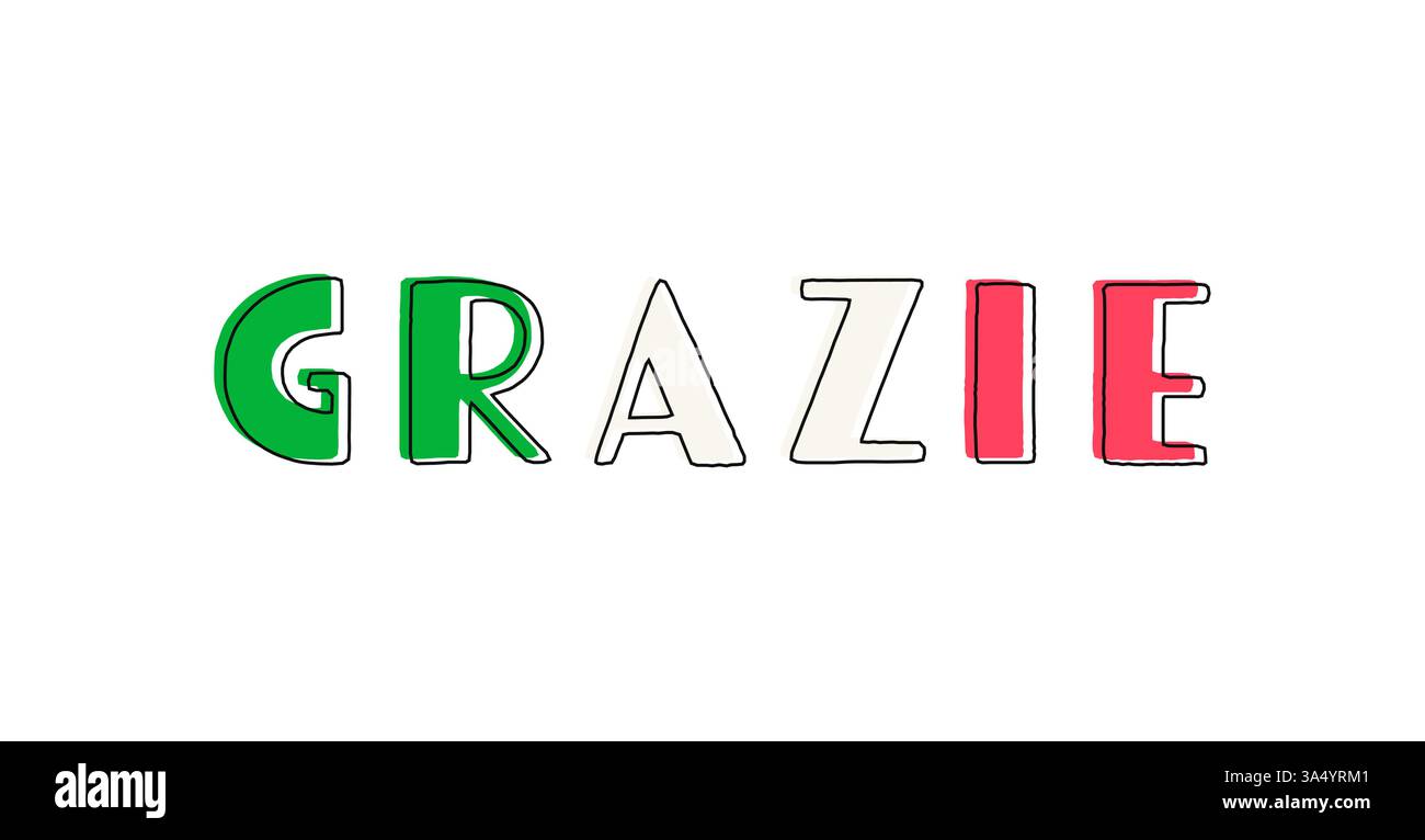 Grazie italia Stock Vector Images - Alamy