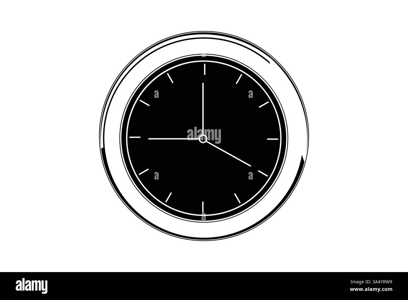 Clock Silhouette Vector Minimalist style isolate outline vector icon ...