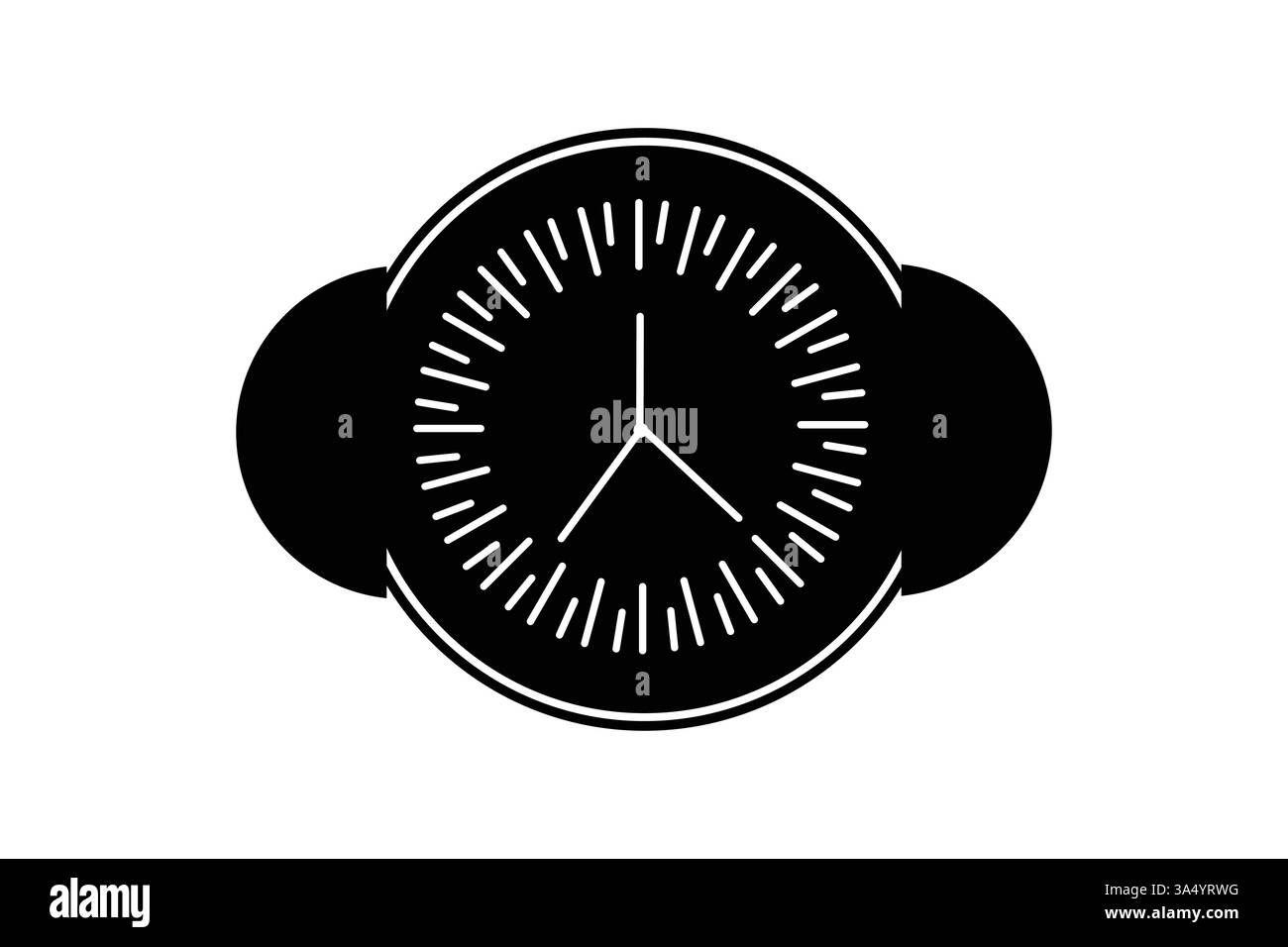 Clock Silhouette Vector Minimalist style isolate outline vector icon ...
