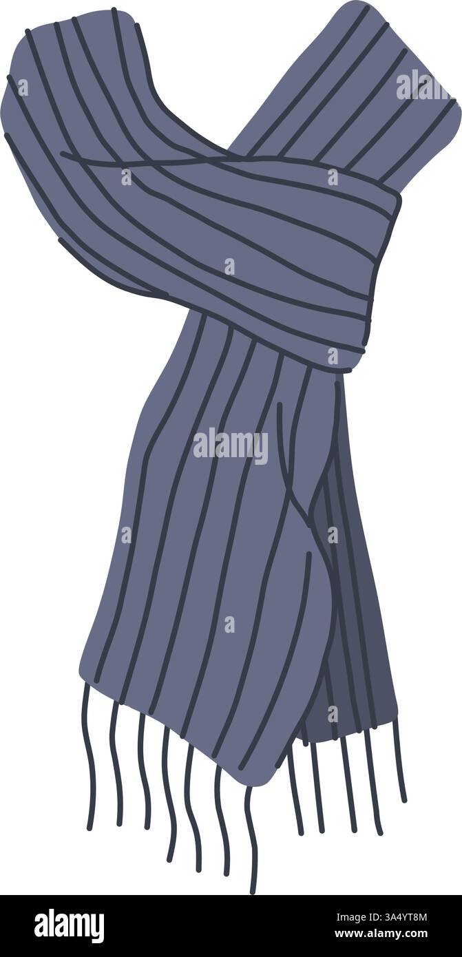 classic winter scarf man cartoon vector illustration Stock Vector Image ...